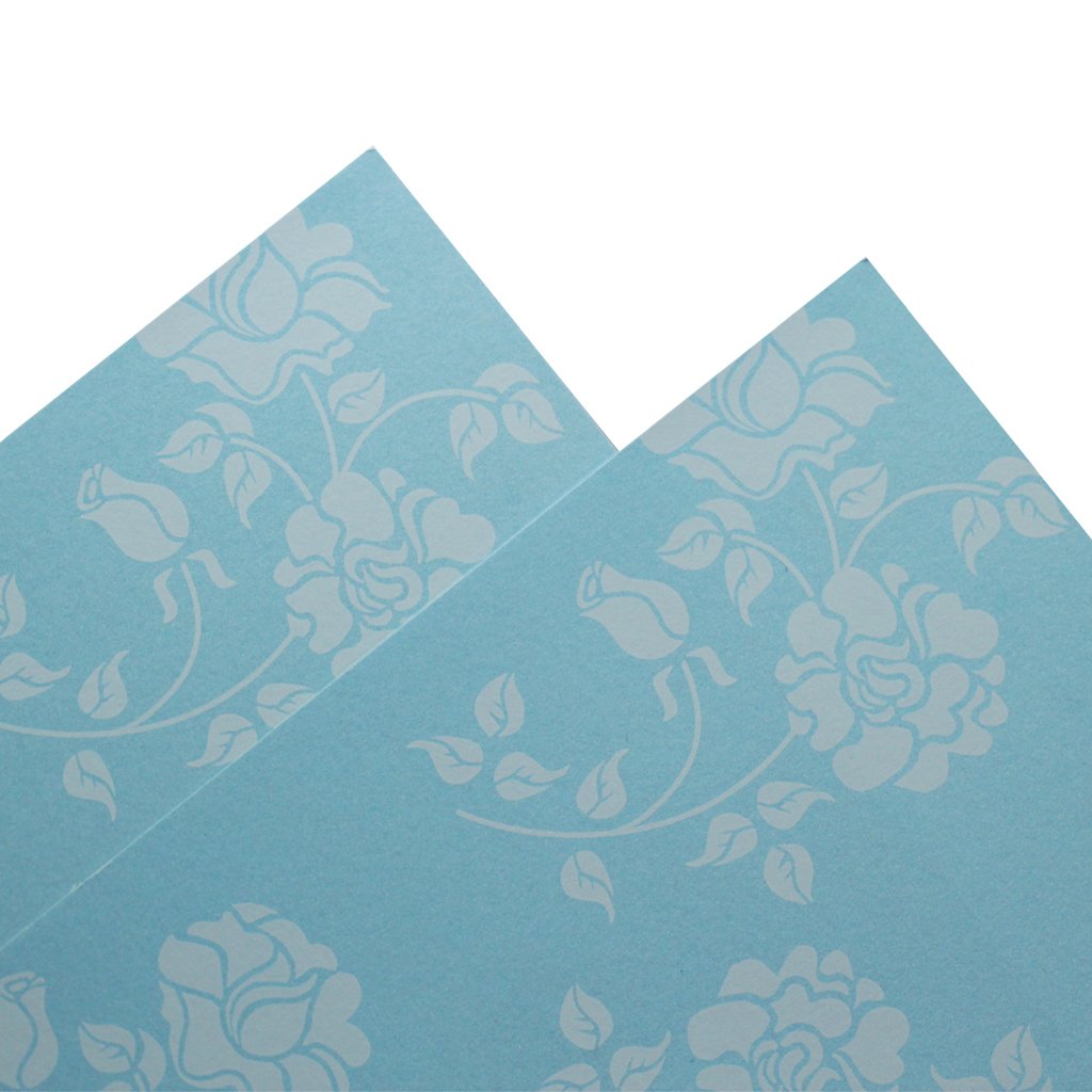 Papel Scrapbook Floral 180g - Pacote com 10 Folhas 30,5x30,5cm Azul ...