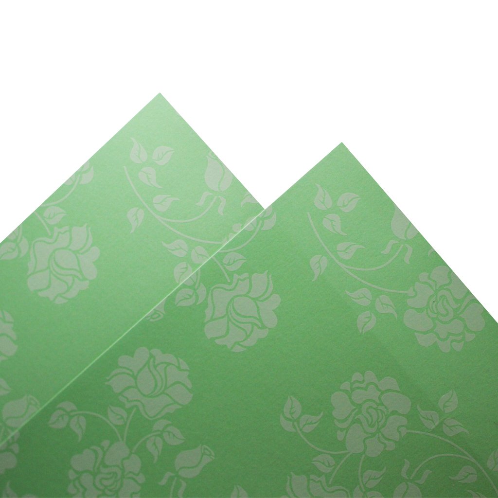 Papel Scrapbook Floral 180g - Pacote com 10 Folhas 30,5x30,5cm Verde ...